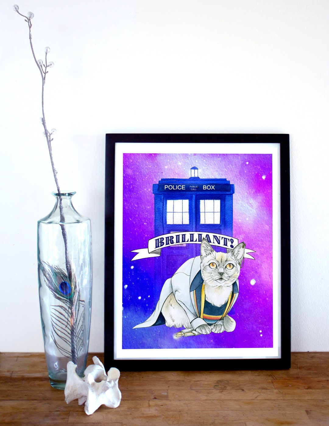 Doctor Mew: 13th Doctor Fine Art Giclee Print| Cat Art Print - Etsy
