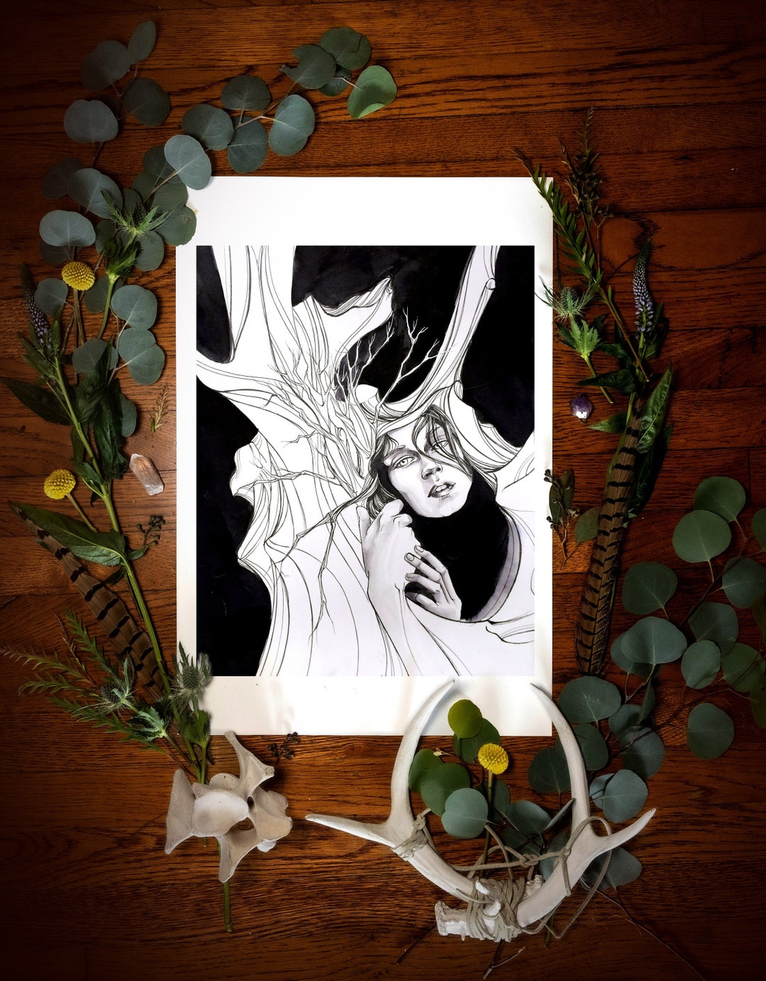 Daphne River Nymph Fine Art Giclée Print | Greek Myth Art | Nymph Art ...