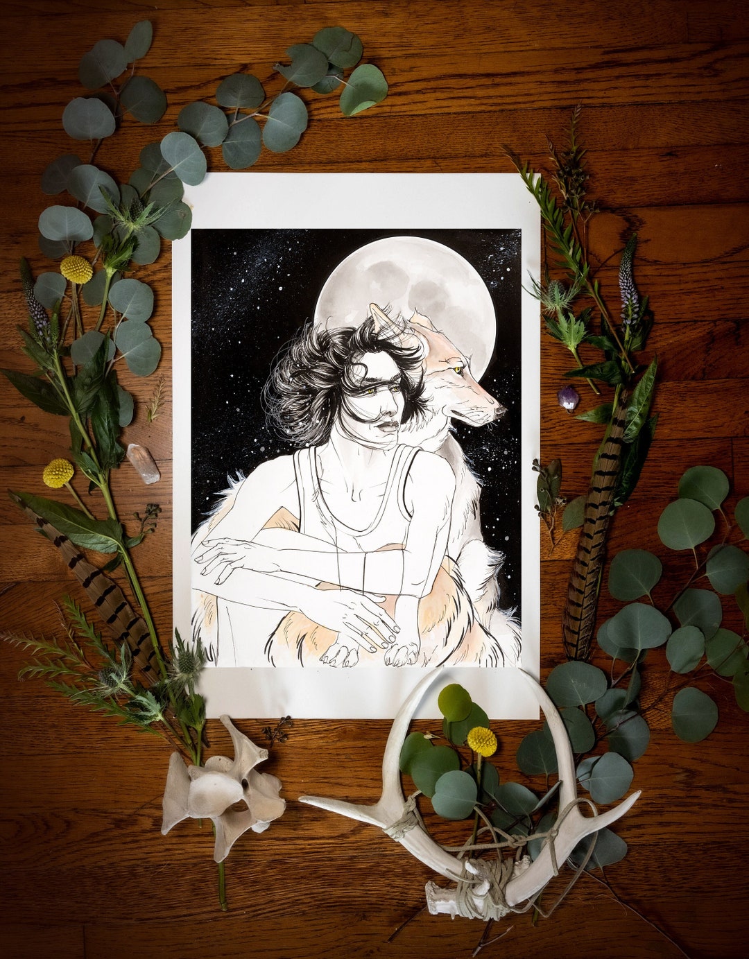 Moon Month Series: January the Wolf Moon Giclée Fine Art Print| January ...