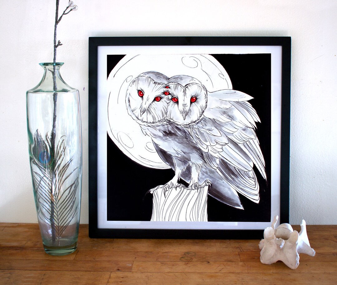 All Seeing Owl Fine Art Giclée Print | Art Print | Owl Art | Owl Print ...