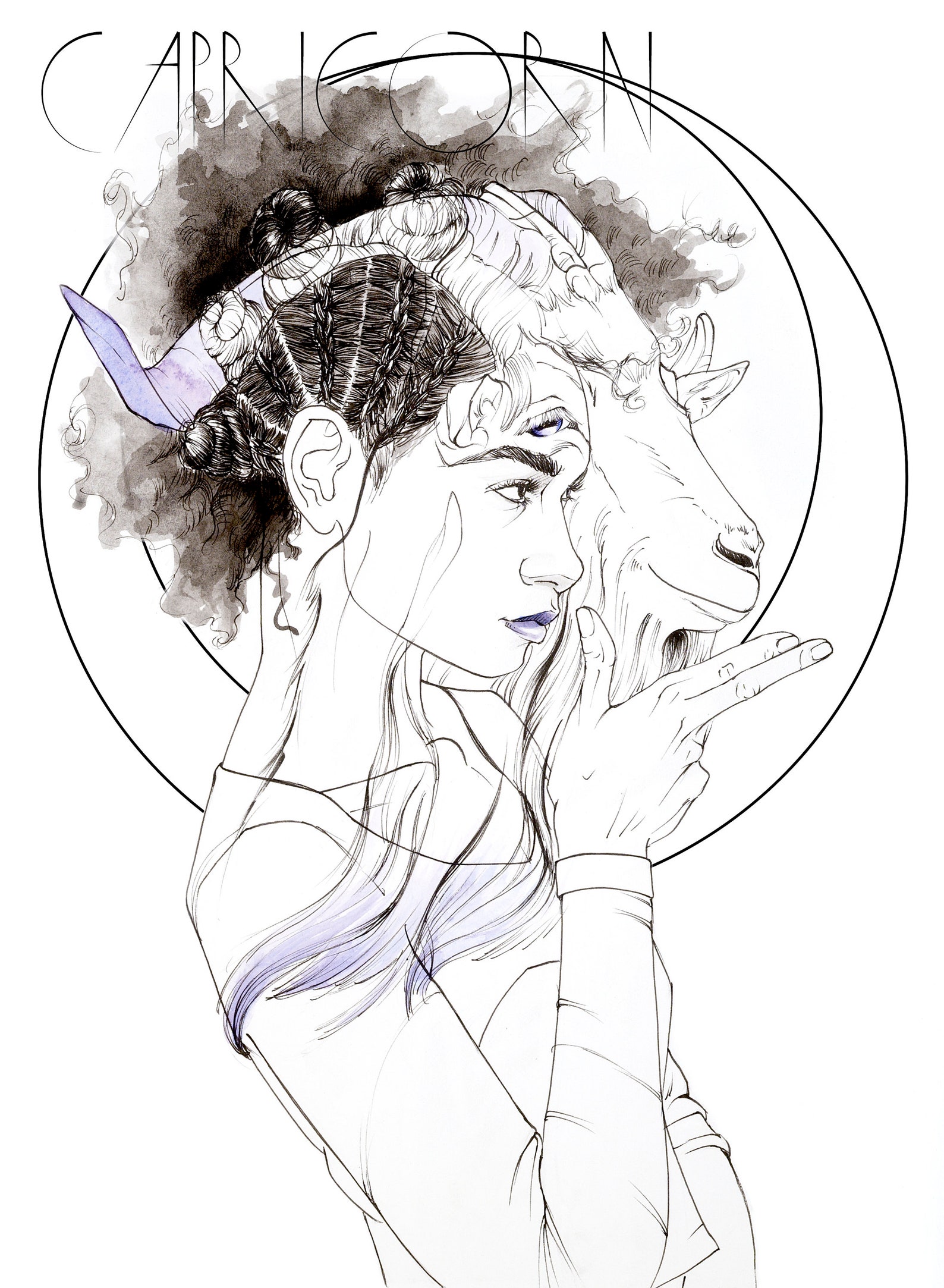 Capricorn Zodiac Fine Art Giclée Print Capricorn Wall Art - Etsy