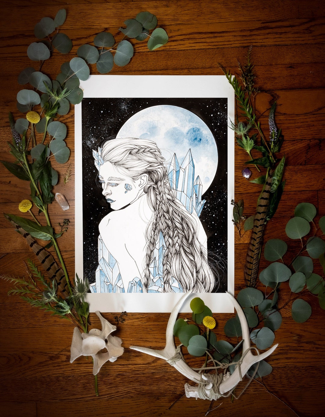 Moon Month Series: December- the Cold Moon Giclée Fine Art Print ...