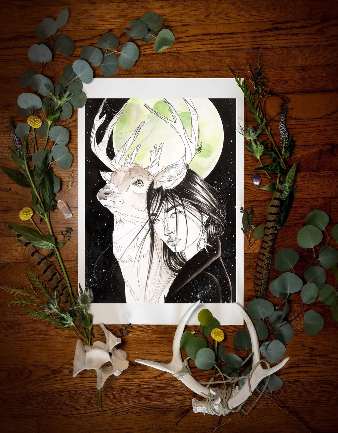 Moon Month Series: July- the Buck Moon Giclée Fine Art Print| July Full ...