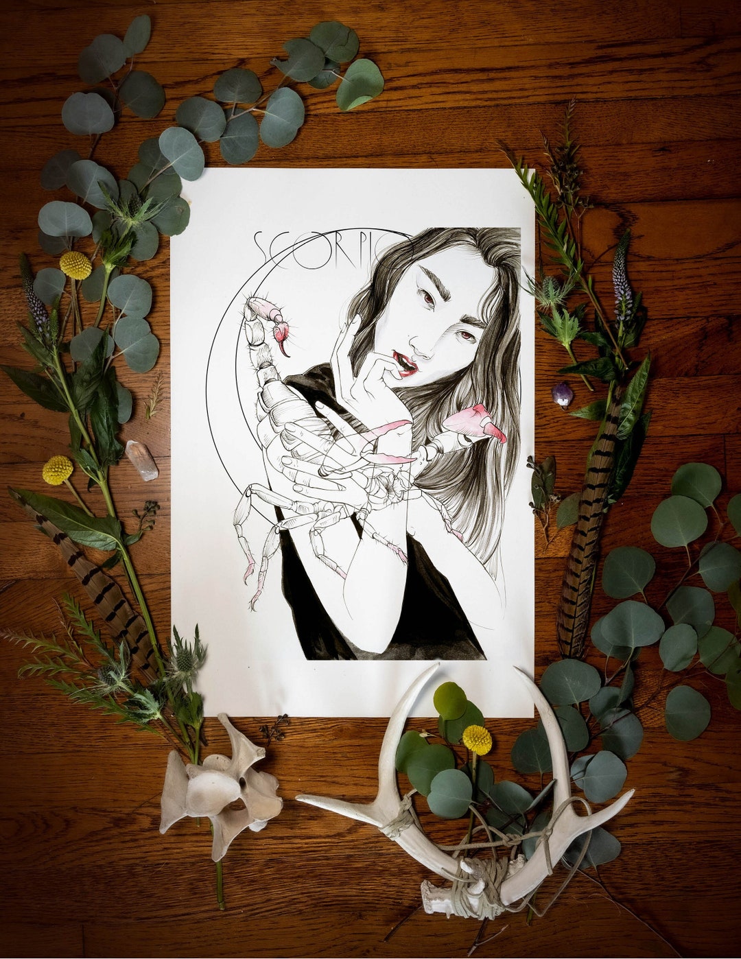 Scorpio Zodiac Fine Art Giclée Print| Scorpio Wall Art| Horoscope Art ...