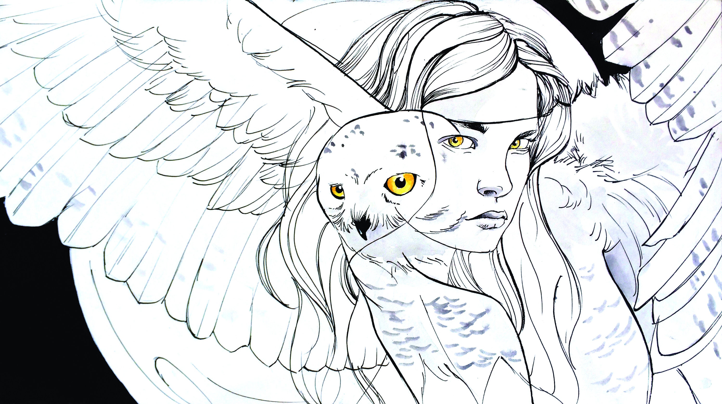 Owl Familiar Art Print Were-owl Poster Were-owl Print Owl | Etsy