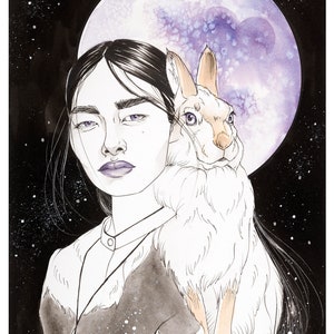 Moon Month Series: May- the Hare Moon Giclée Fine Art Print| Folklore ...