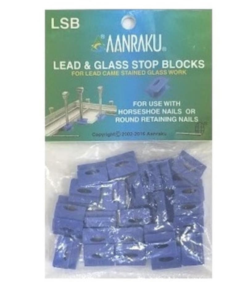 Lead & Glass Stop Blocks | for Lead Came Stained Glass Work | Aanraku ...