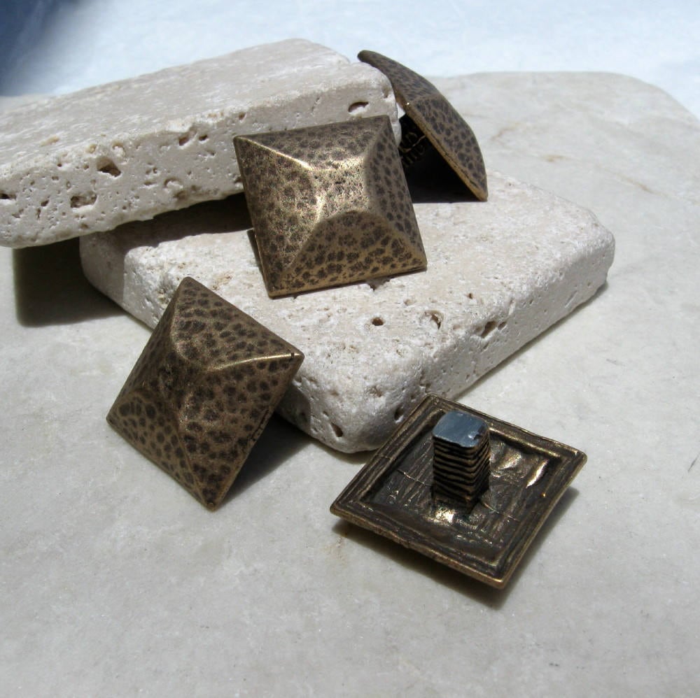 3/4" Hammered Pyramid Tile Tack in a Bronze Finish 1pc - Etsy
