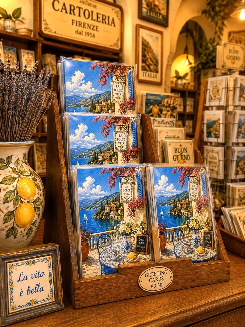 La Dolce Vita Italian Printable Card | Foldable Greeting Card & Single ...