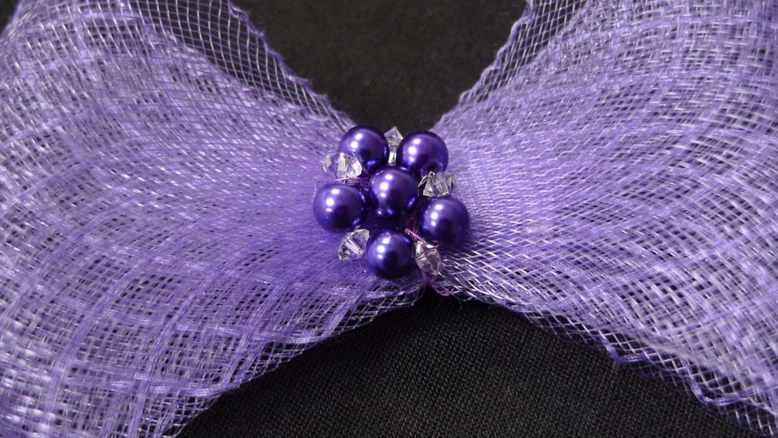 Purple Crinoline Bow Shaped Hair Fascinator - Etsy