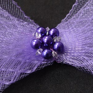 Purple Crinoline Bow Shaped Hair Fascinator - Etsy