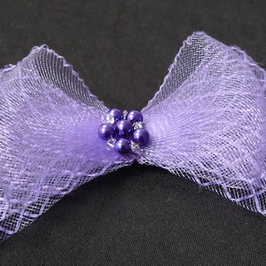 Purple Crinoline Bow Shaped Hair Fascinator - Etsy