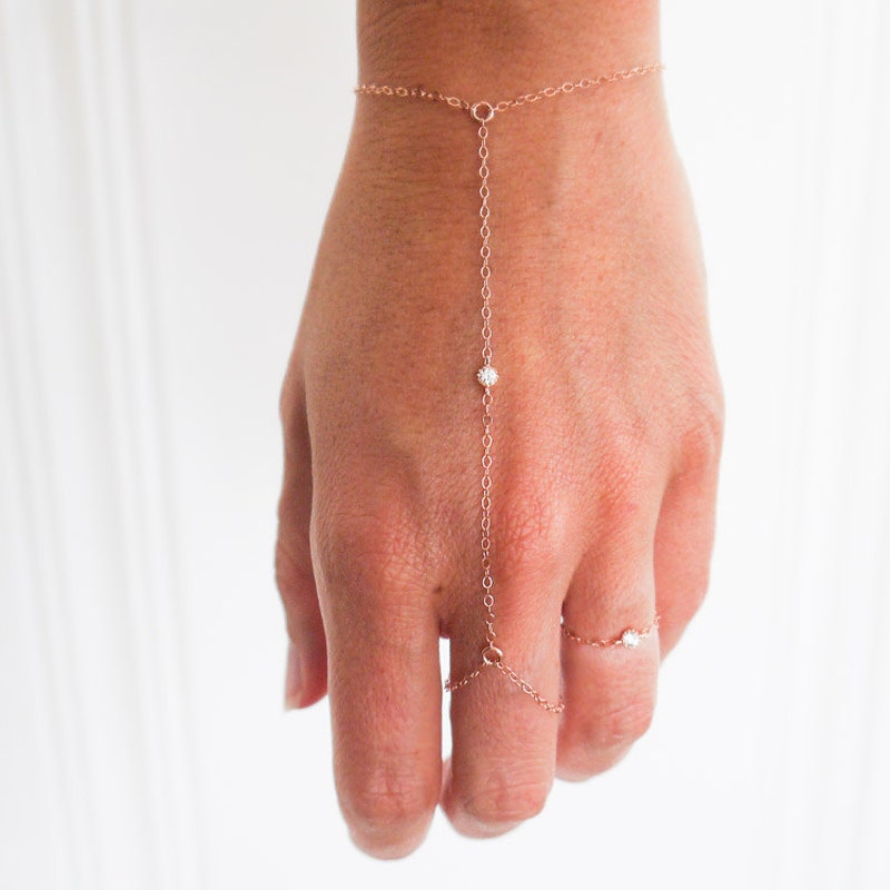 Hand Chain Rose Gold - Etsy