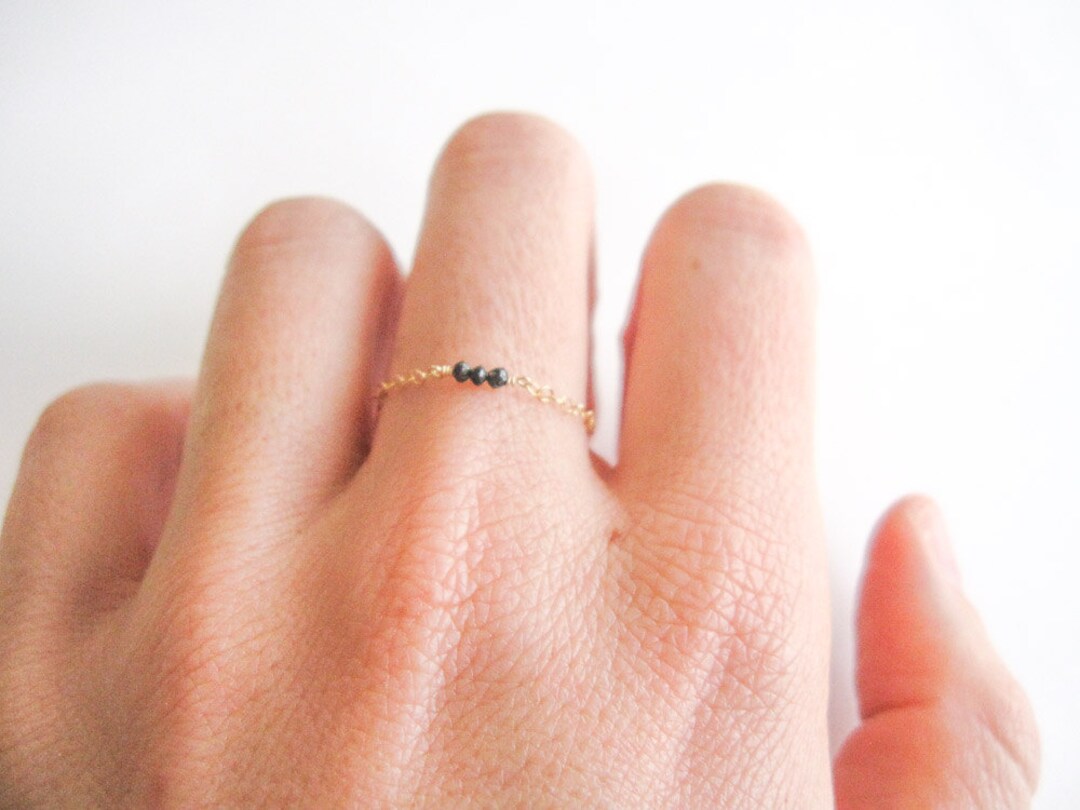 Delicate Ring, Thin 14k Gold Filled Ring, Sterling Silver Ring With 3 ...