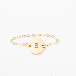 Ring // Custom ID Letter Initials Number Plus Sign Stamped - Etsy