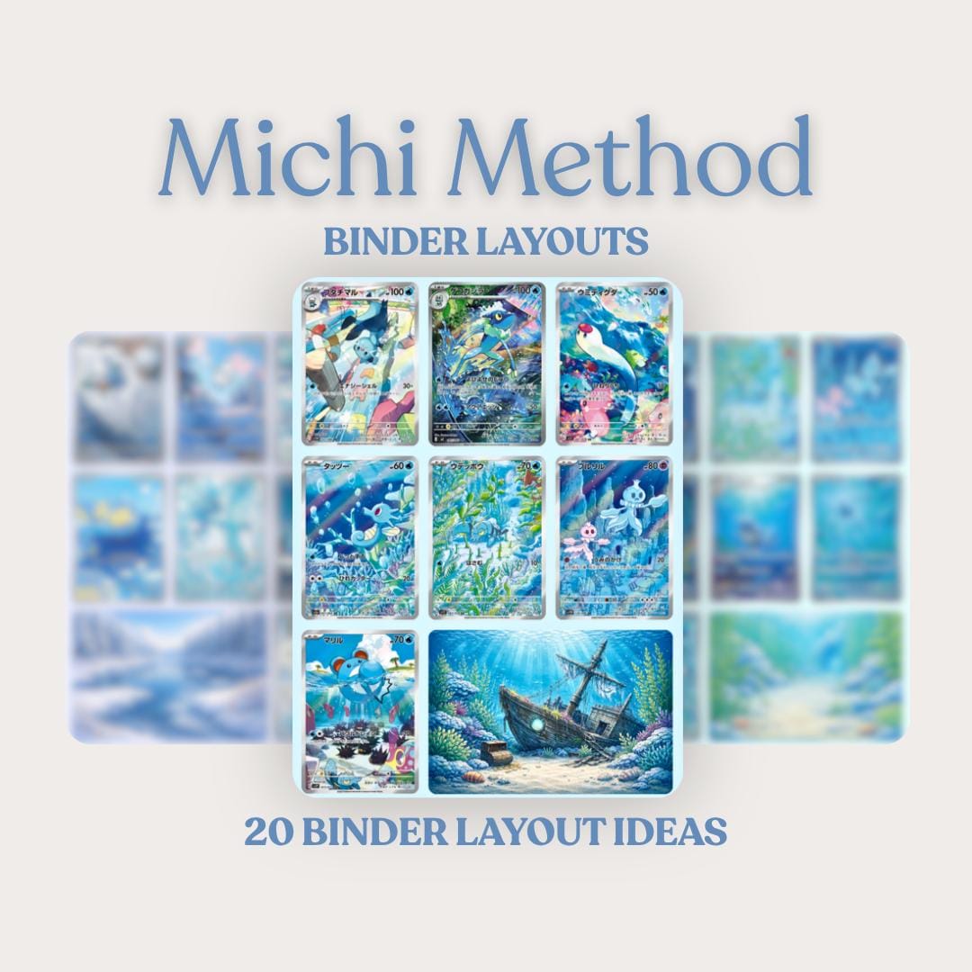 Michi Method Binder Layout Ideas | Pokémon TCG Binder Organization ...