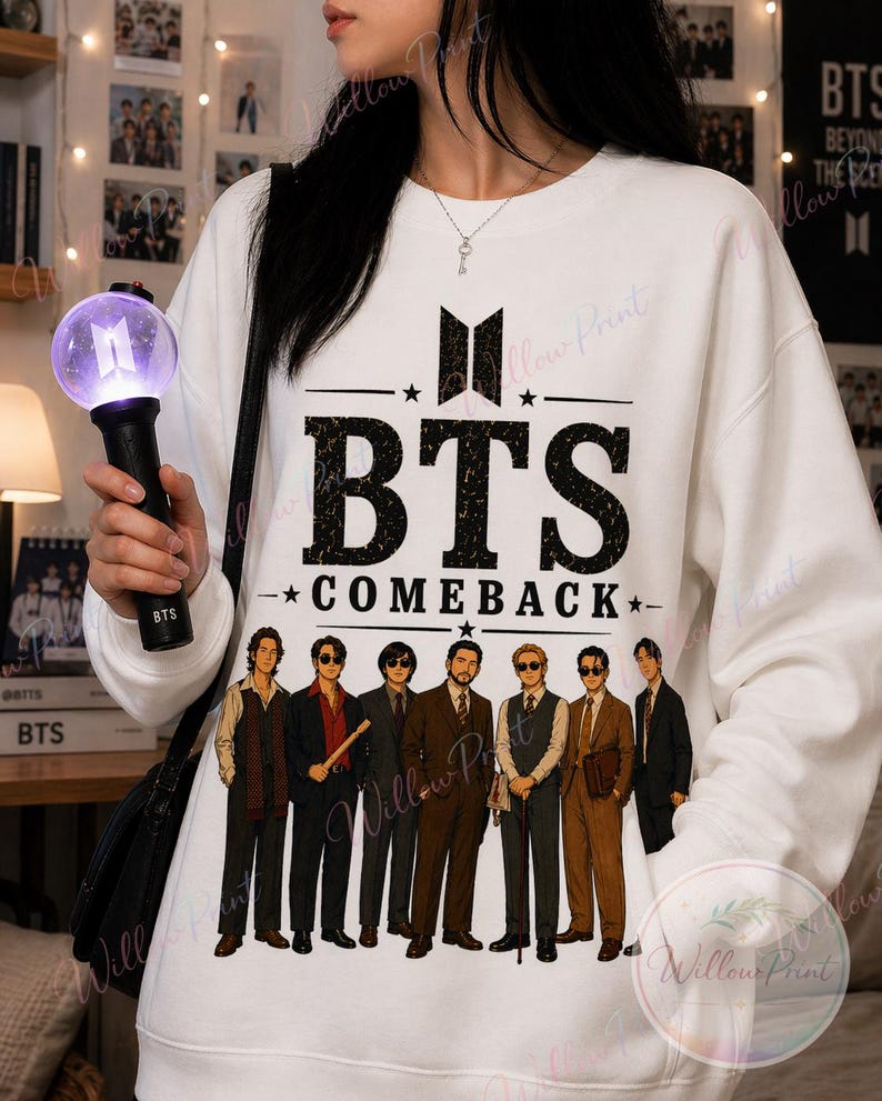 BTS Vintage Comeback Poster, Arirang Tour Art, OT7 Army Fan Gift ...