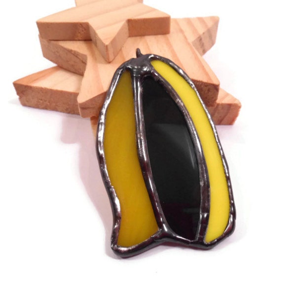 Stained Glass Shawl Pin Red and Amber Glass Shawl Pin Glass and Metal ...