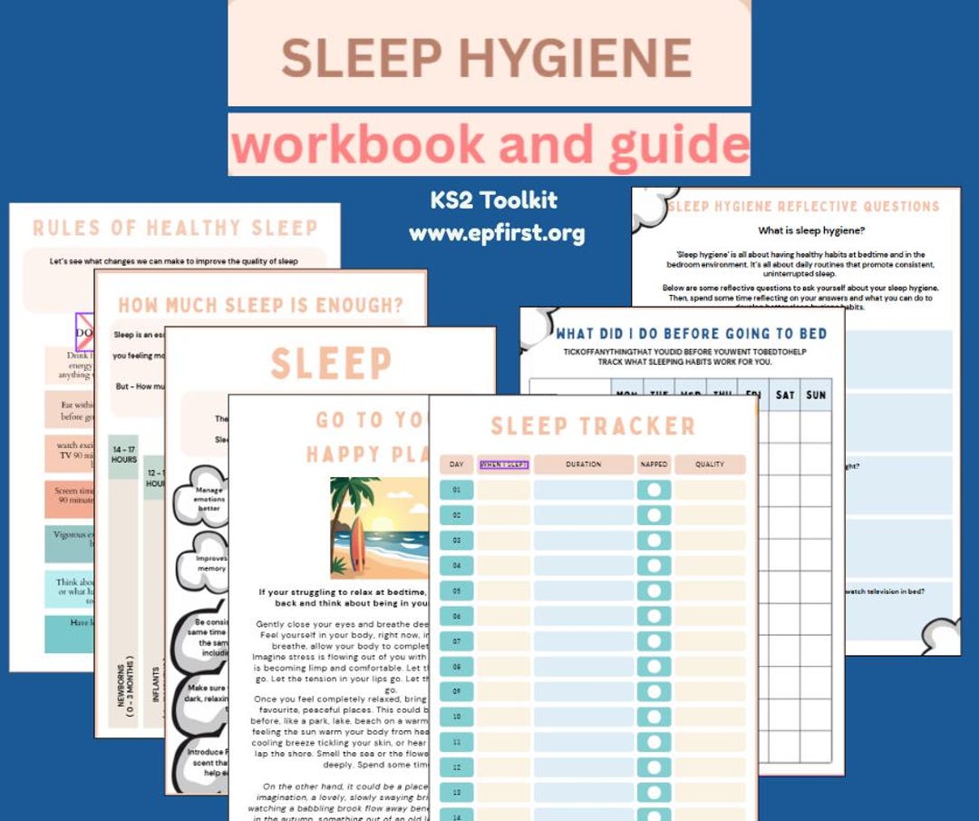 KS2 Sleep Hygiene Workbook, Bedtime Routine for Kids, Neuroaffirming ...