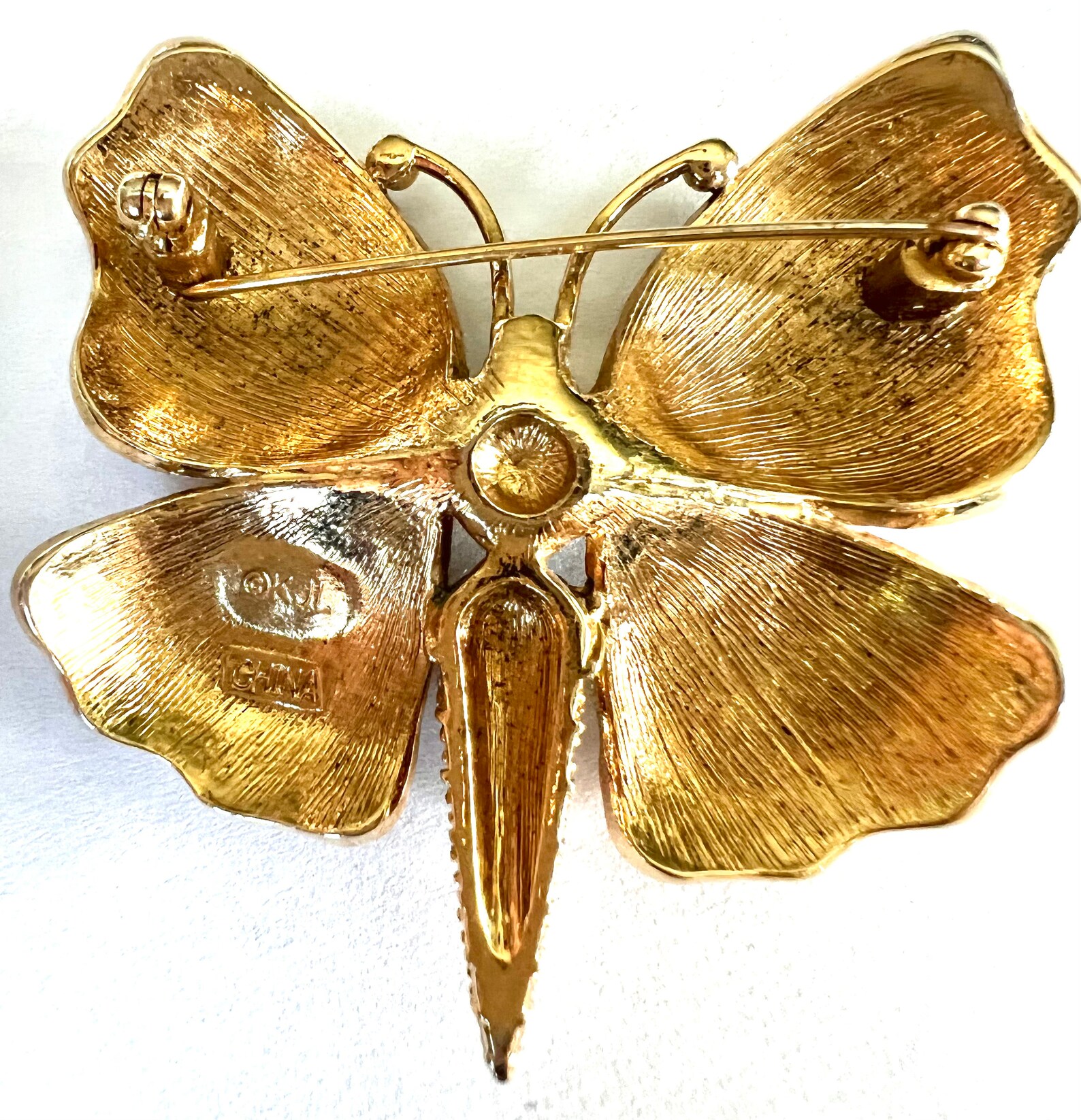 KENNETH JAY LANE K.j.l.signed Enamel Butterfly Brooch - Etsy