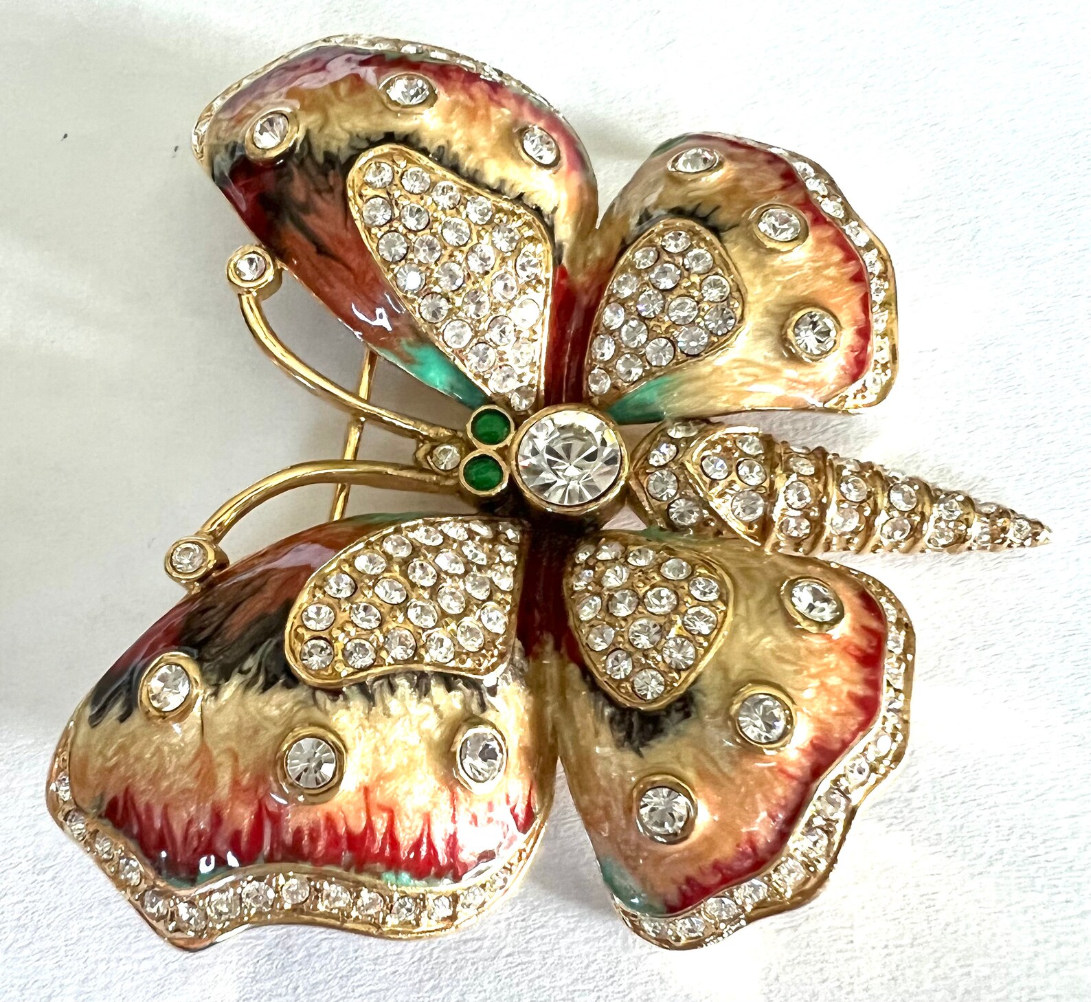 KENNETH JAY LANE K.j.l.signed Enamel Butterfly Brooch - Etsy