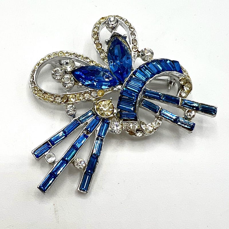 Blue Brooch - Etsy