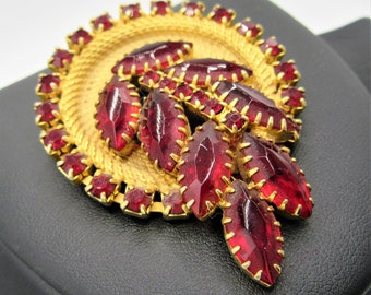 Large Red Brooch | Etsy