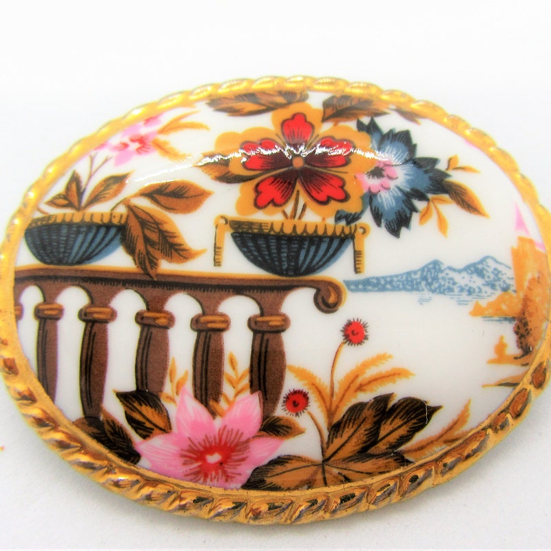 Porcelain Brooch - Etsy