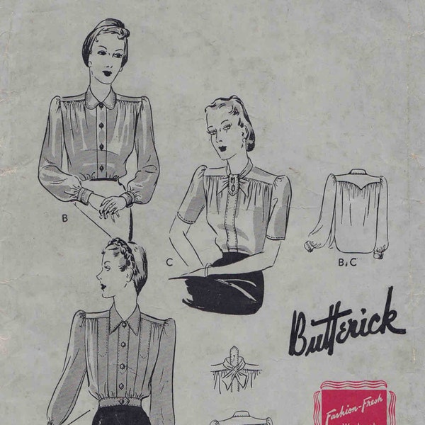1940s Blouse Pattern - Etsy