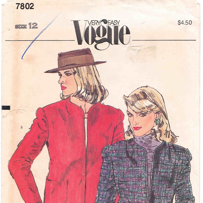 Vogue Jacket Pattern - Etsy