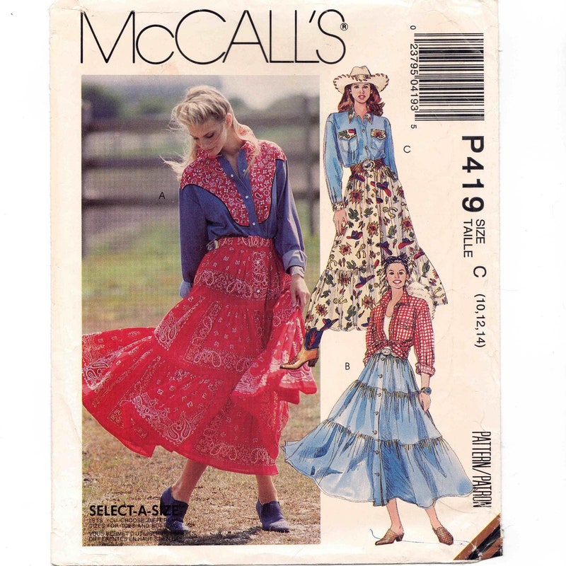 Prairie Skirt Pattern - Etsy