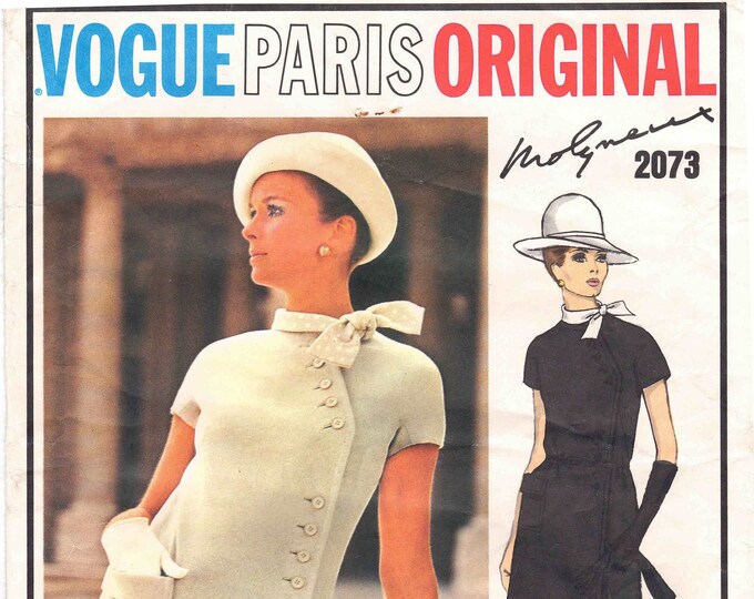 Vogue Paris Original Molyneux Coat Dress Pattern 2073 Size 12 Bust 34 ...