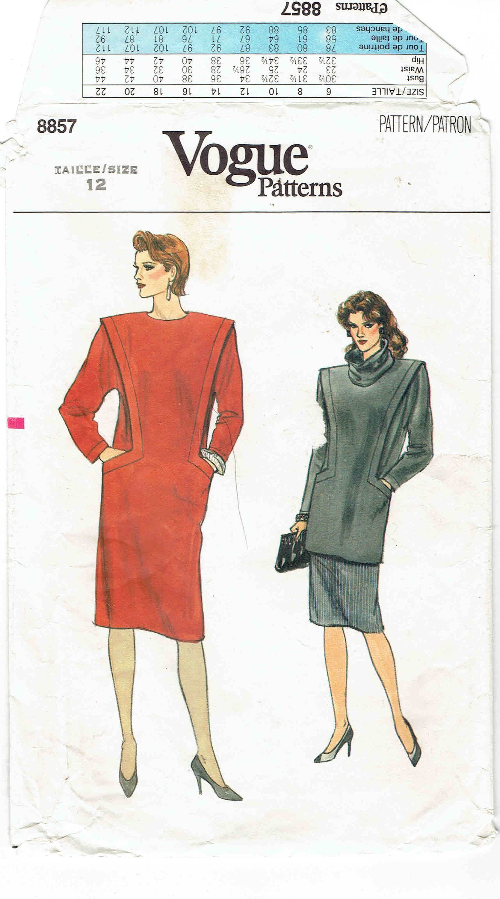 Sewing Sewing & Fiber Shaped Front Pockets Bias Roll Collar Back ...