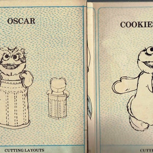 Sesame Street Muppets Grover, Oscar, Cookie Monster Pattern Mccall's ...