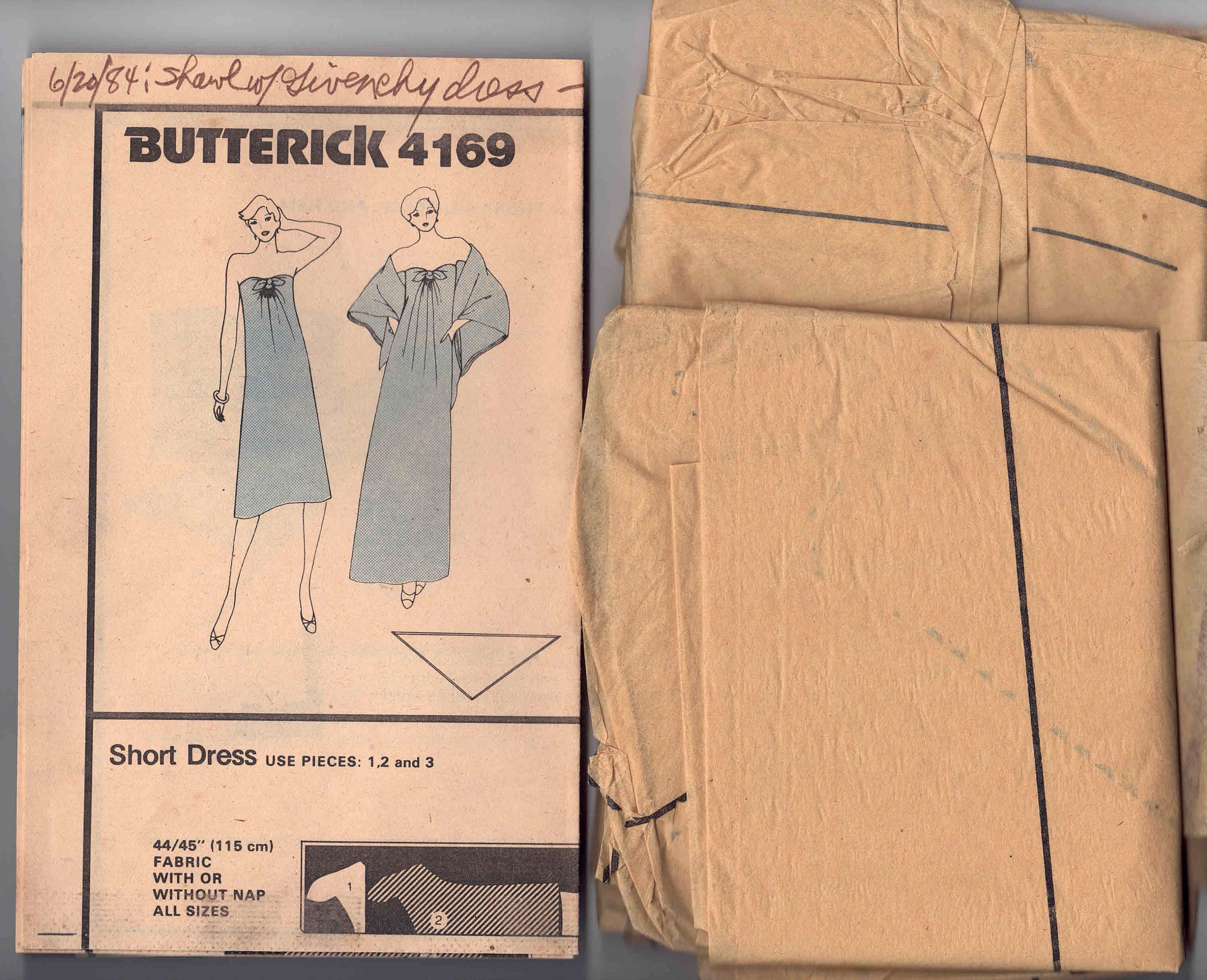 80s Strapless Evening Dress Pattern Butterick 4169. Size Medium 12-14 ...