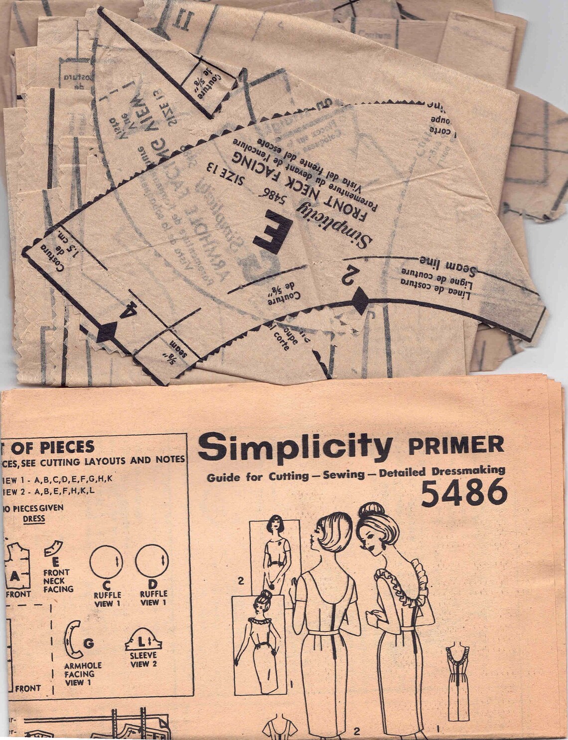 60s Junior Sheath Dress Pattern Simplicity 5486. Size 13 Bust - Etsy