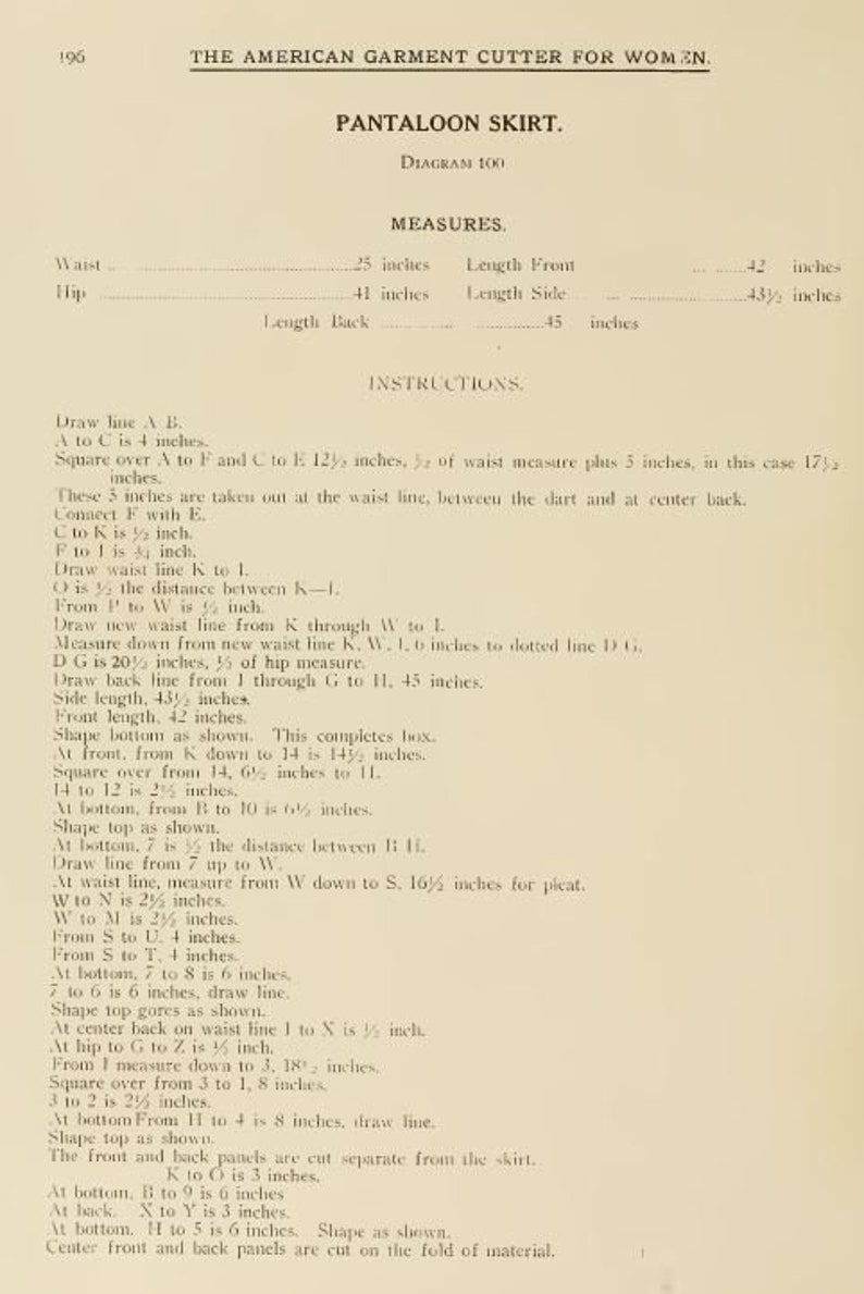 Edwardian Pattern Drafting Book PDF File American Garment Cutter Circa ...