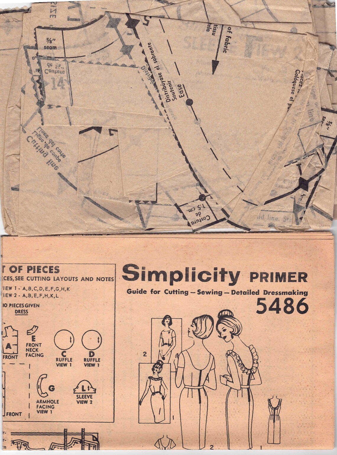 60s Junior Sheath Dress Pattern Simplicity 5486. Size 13 Bust - Etsy