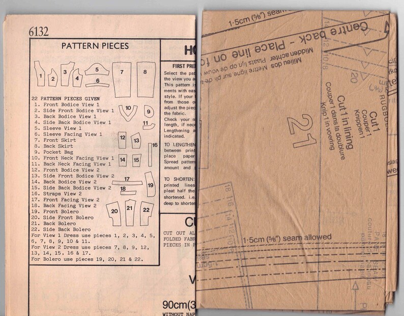 90s Fitted Dress Pattern New Look 6132 Uncut/ff Sizes 8-18 Bust 31.5-40 ...