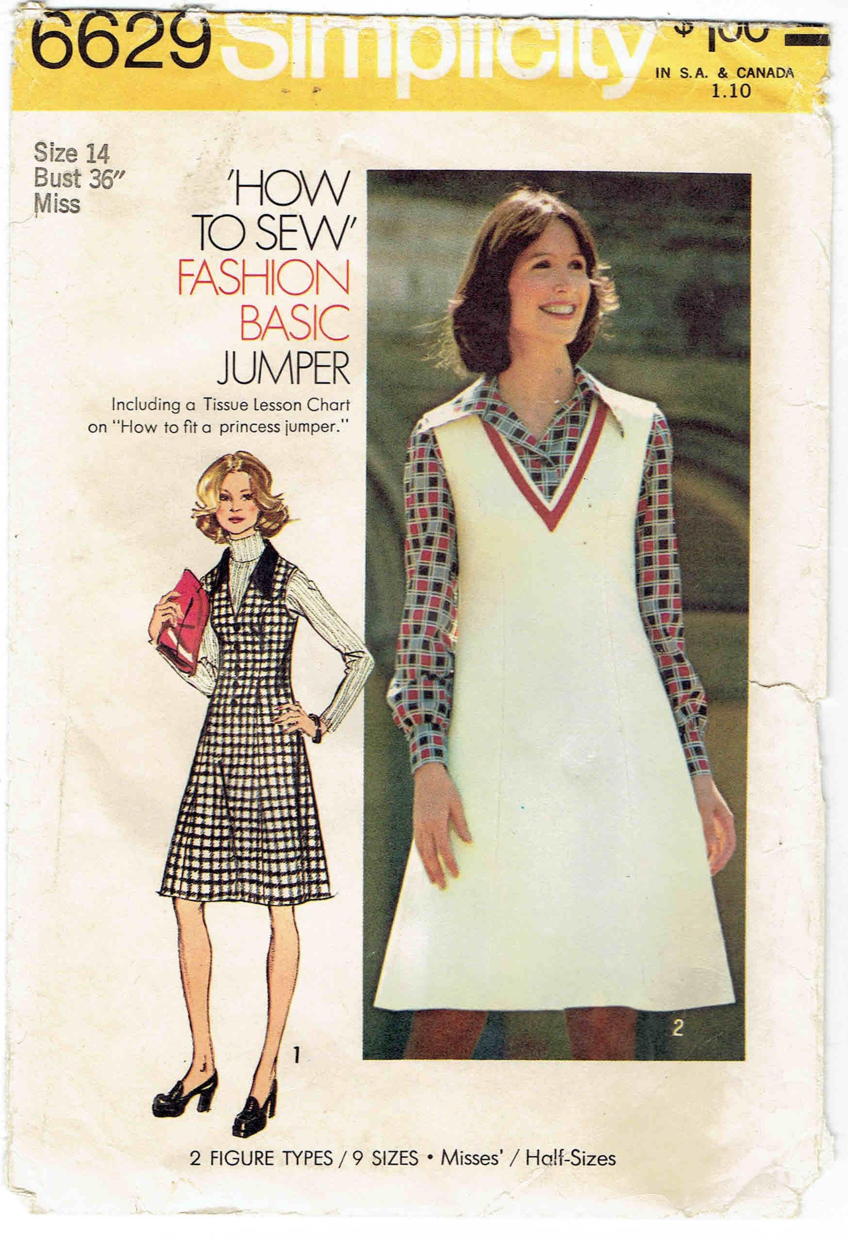 Sewing Vintage 70\u2019s Simplicity 9014 Keyhole Dress Size 12 Bust 34 ...