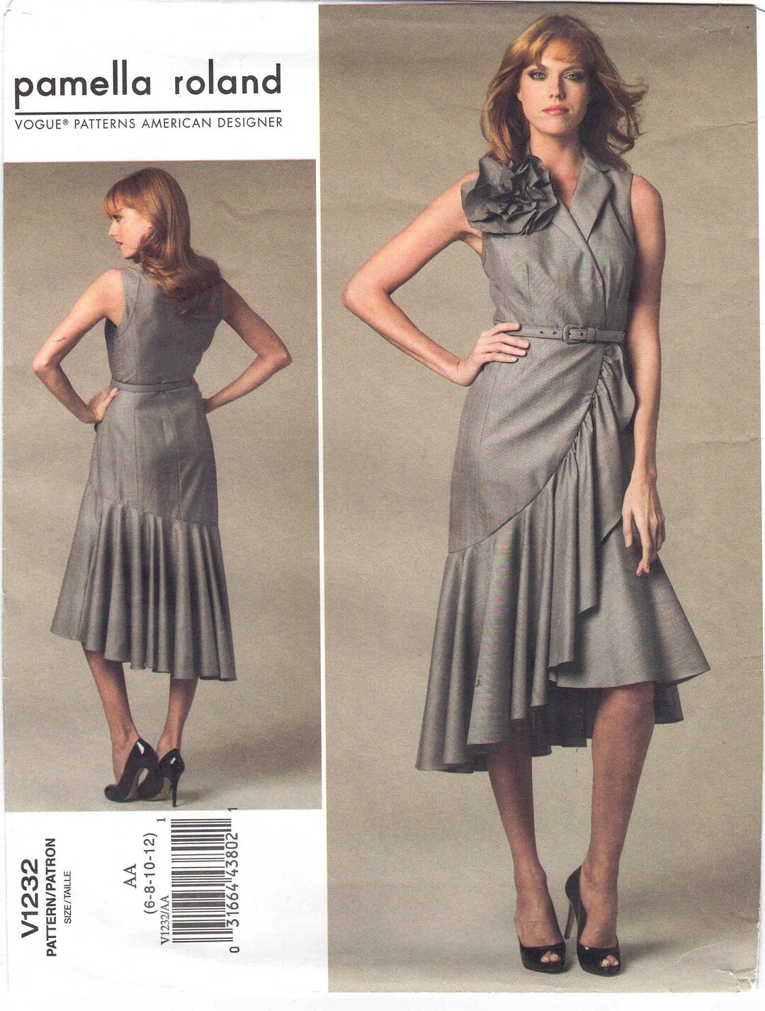 Vogue American Designer Pamella Roland Dress Pattern V1232 - Etsy