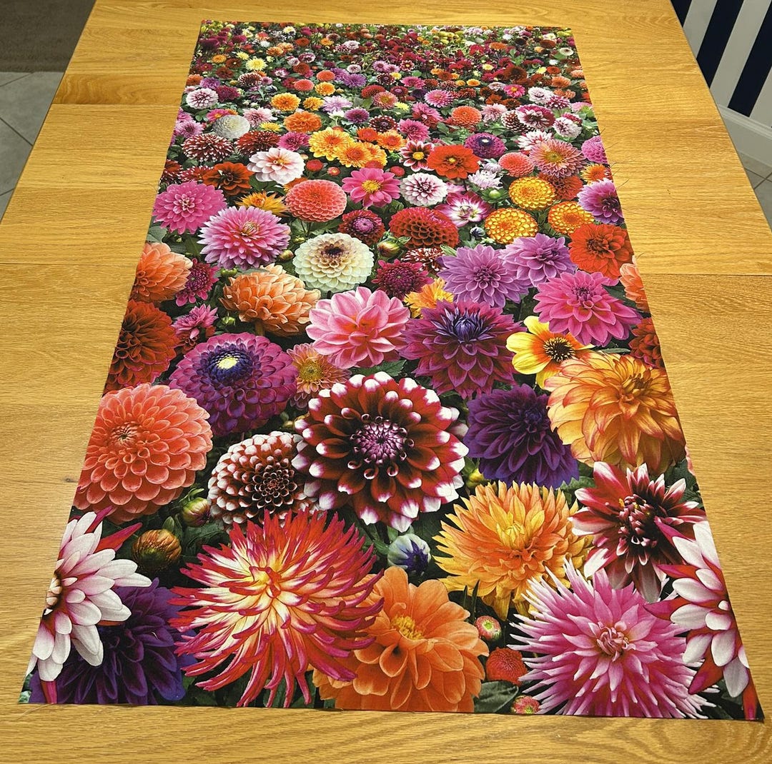 Zinnia Quilt Panel, Realistic Photo Fabric Flower Garden - Etsy