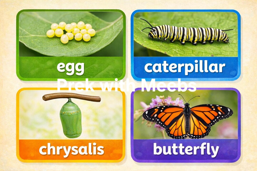 Butterfly Life Cycle Sorting Game, Playdough Mats, Word Wall Cards - Etsy