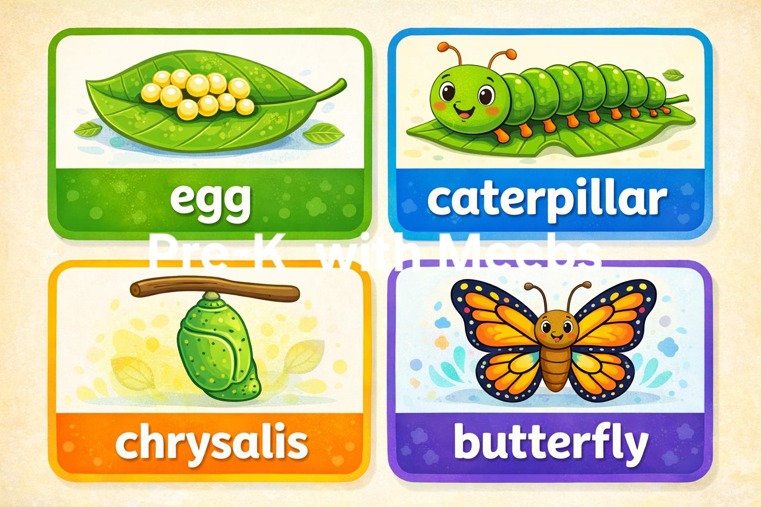 Butterfly Life Cycle Sorting Game, Playdough Mats, Word Wall Cards - Etsy