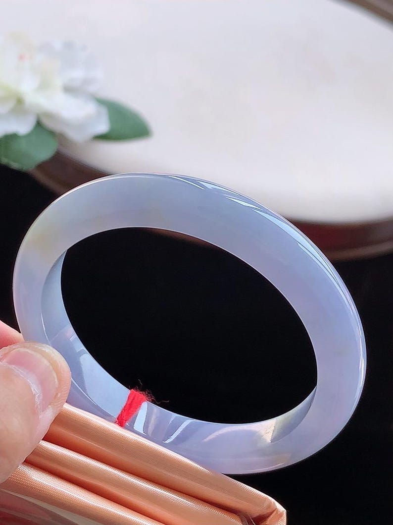 Natural Grade A Jadeite Lavender Bangle, Round Profile Jade Bracelet ...