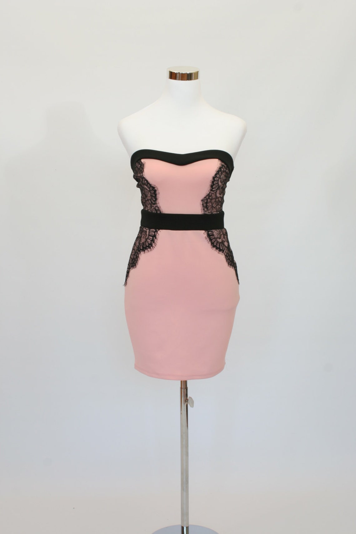 Women's Size Medium, Pink Wiggle Dress, Strapless Sheath Dress - Etsy
