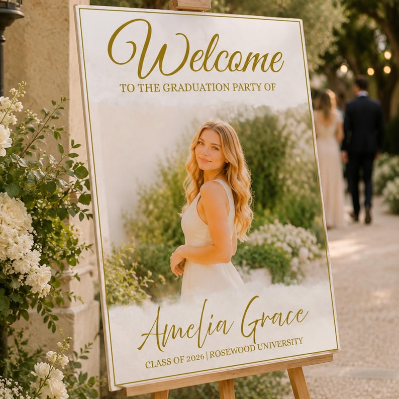 Graduation Welcome Sign Template, Class of 2026 Photo Welcome Sign ...
