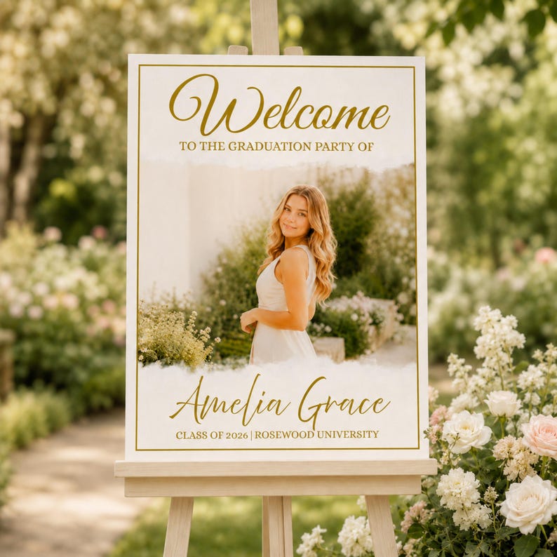 Graduation Welcome Sign Template, Class of 2026 Photo Welcome Sign ...