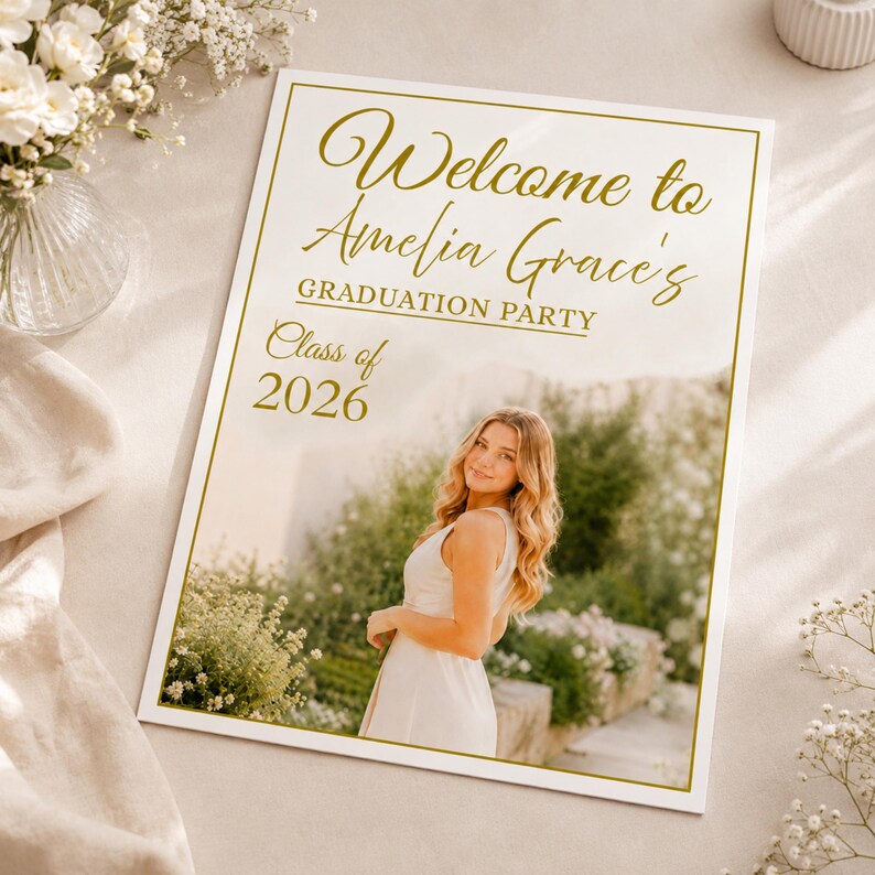 Graduation Welcome Sign Template, Class of 2026 Photo Welcome Sign ...
