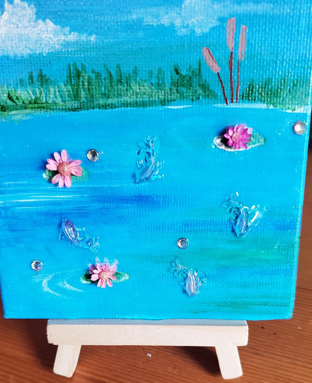Mini Water Painting With Easel - Etsy